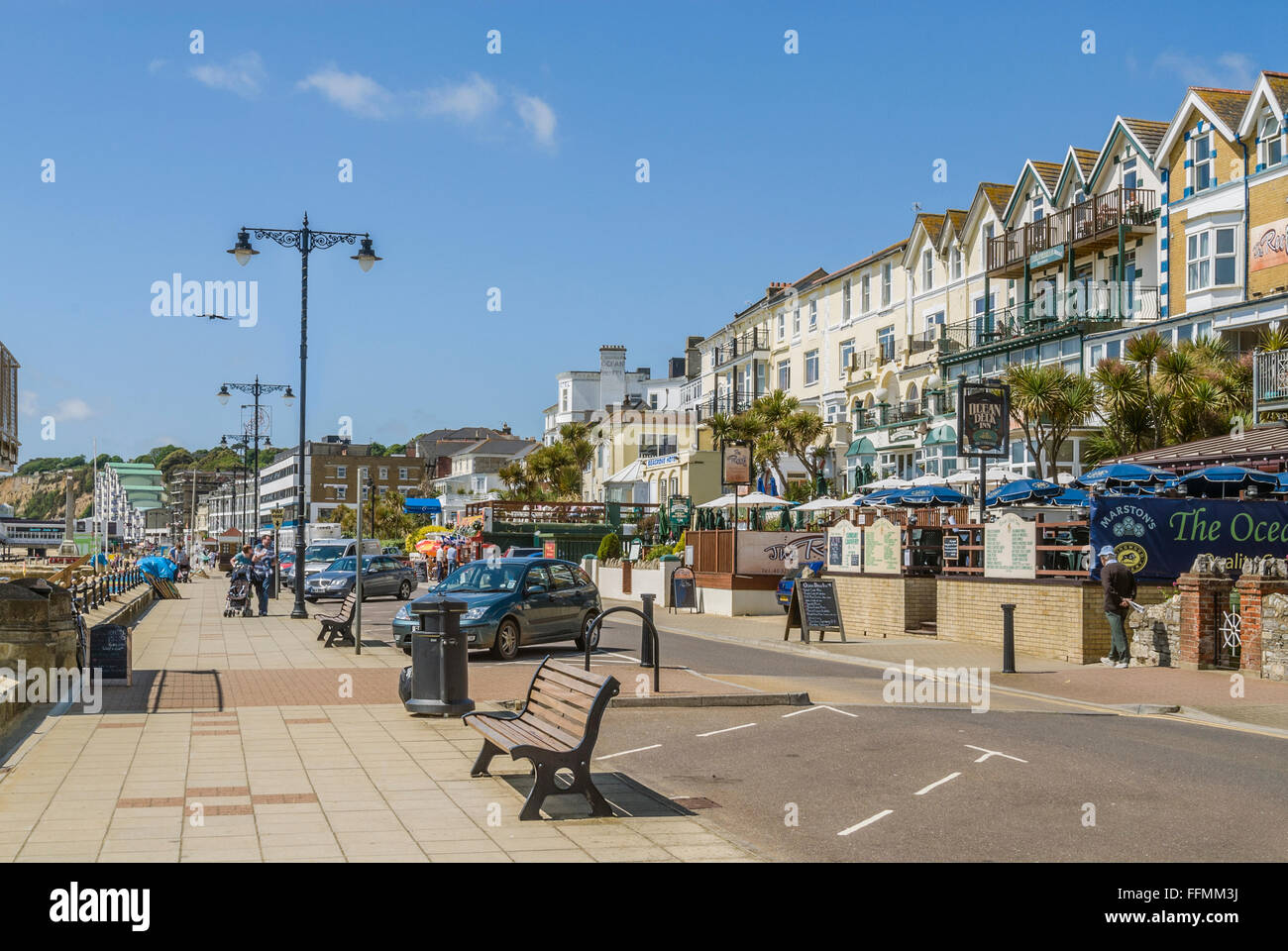 Sandown Beach Parade at the Isle of Wight in South England. | Stock ...