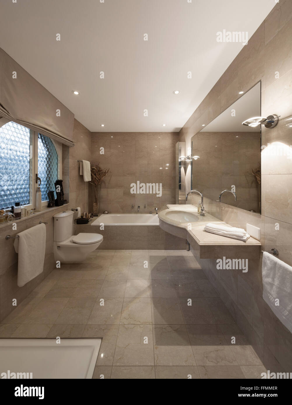 Interior of a modern house, bathroom, classic design Stock Photo - Alamy