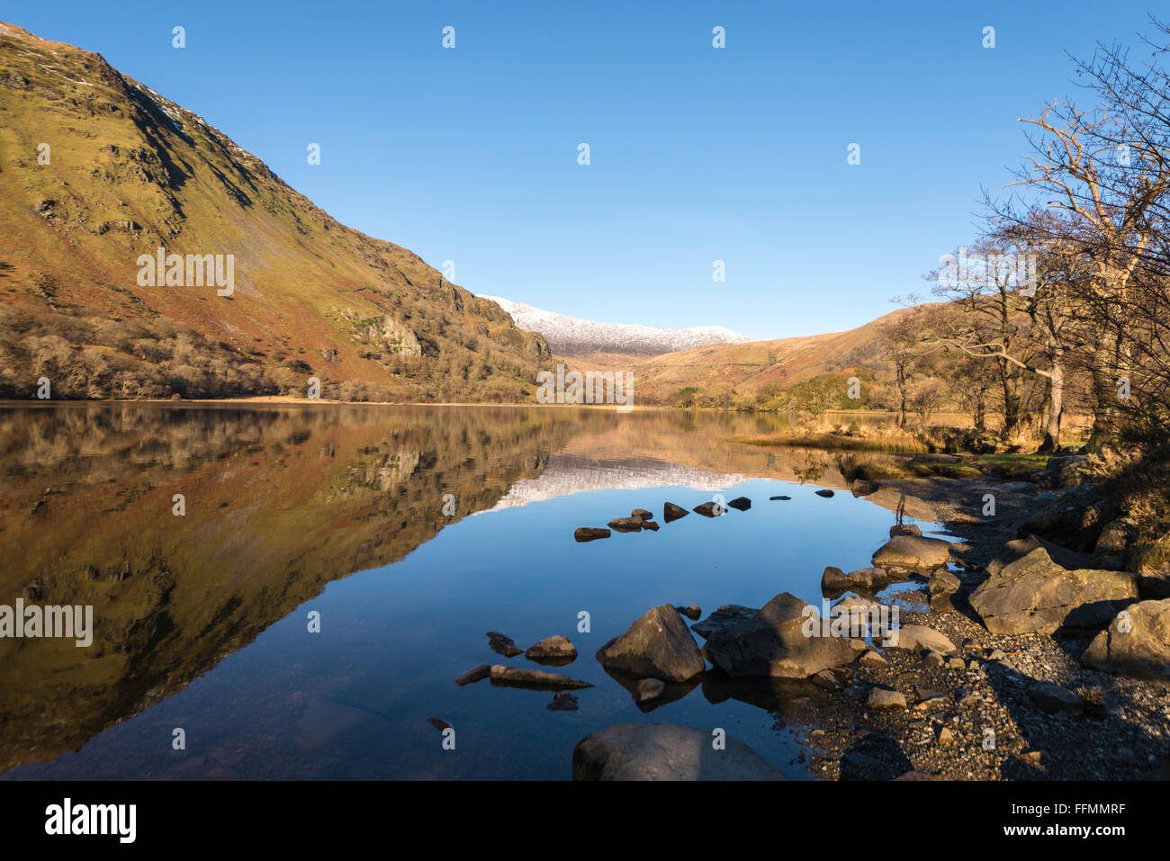 Llyn Gwynant Snowdonia Gwynedd North Wales Uk.. water, lake, landscape ...