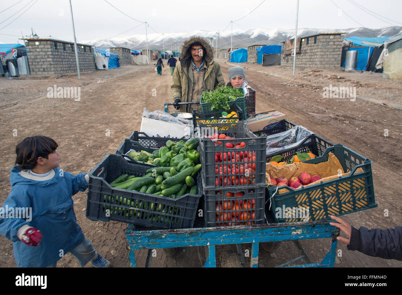 Girl refugees in cart hi-res stock photography and images - Alamy