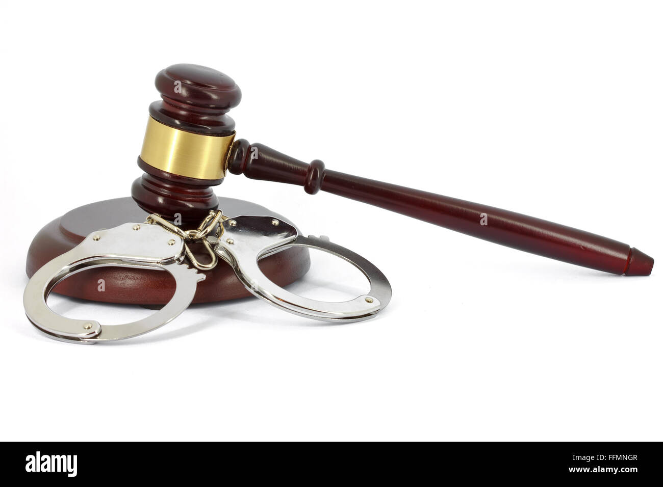 Gavel and handcuffs Stock Photo - Alamy