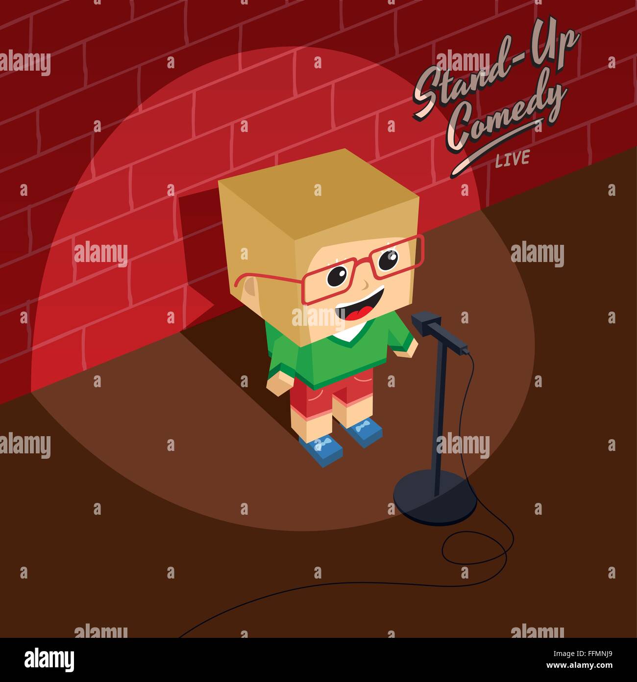 American stand up comic Stock Vector Images - Alamy