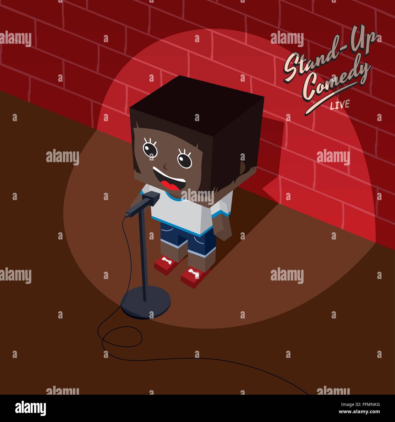 American stand up comic Stock Vector Images - Alamy