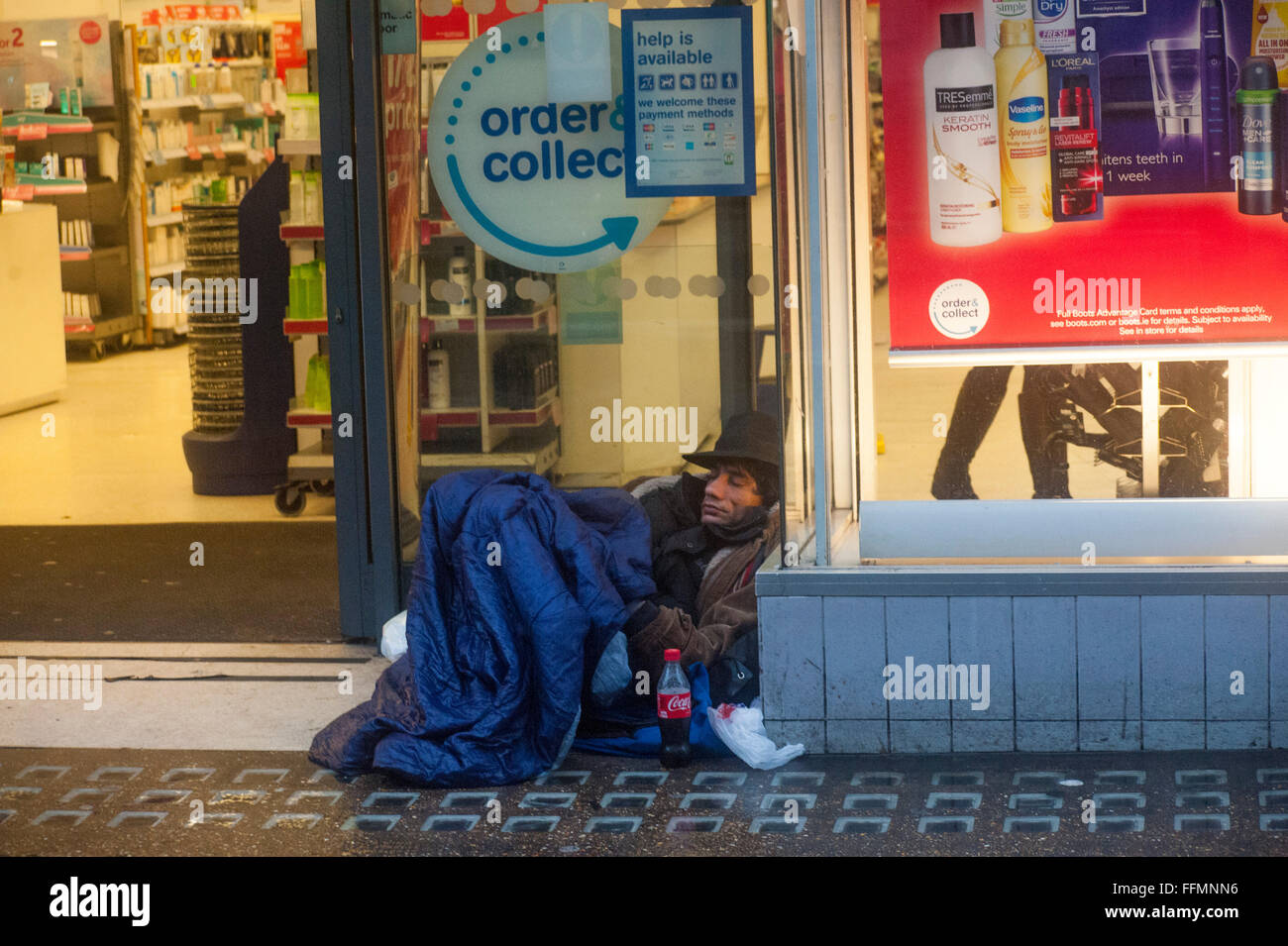 London,UK,16 February 2016,Street sleepers West End London.People ...