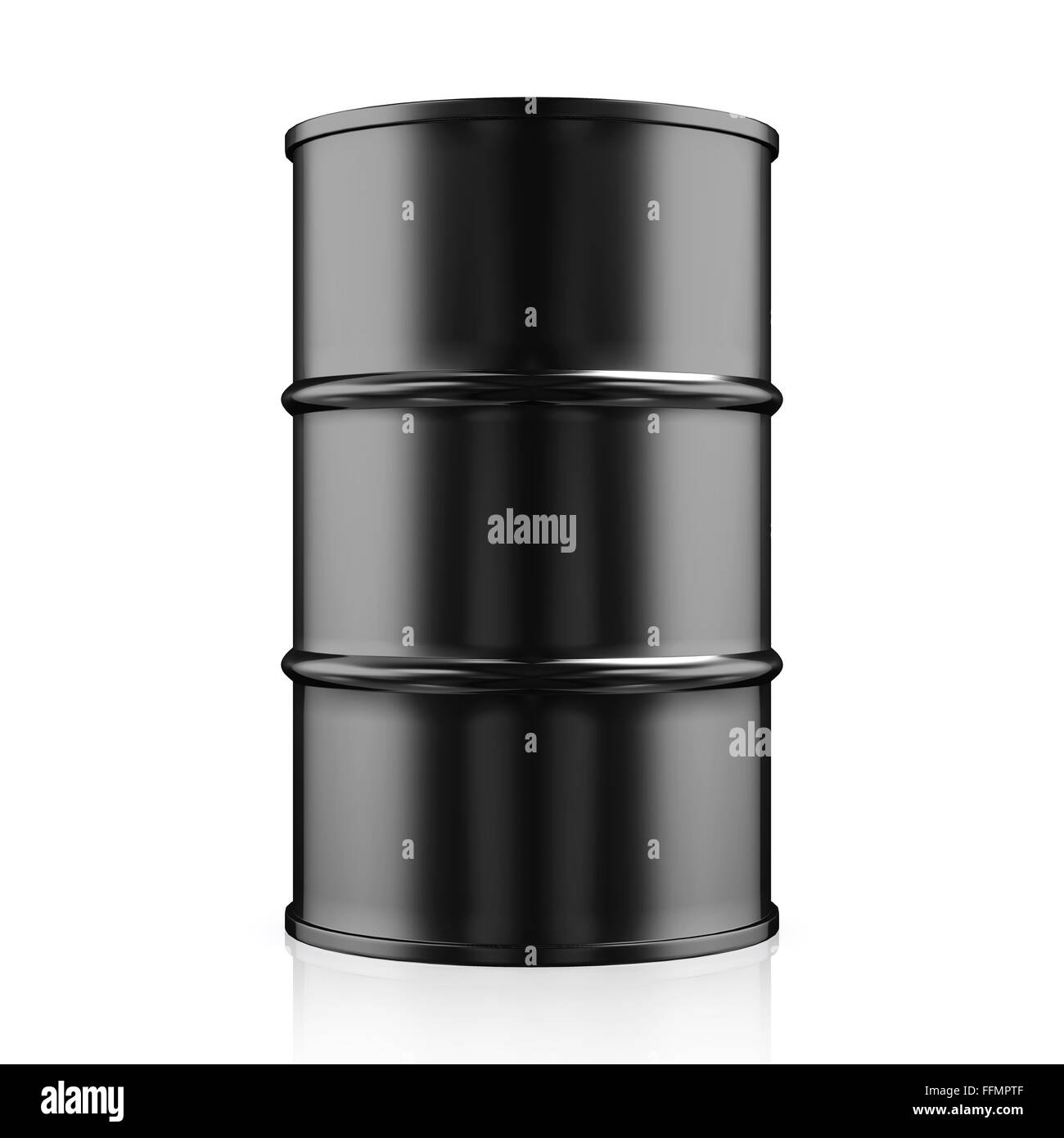 Black Metal Oil Barrel on White Background, Industrial Concept Stock ...