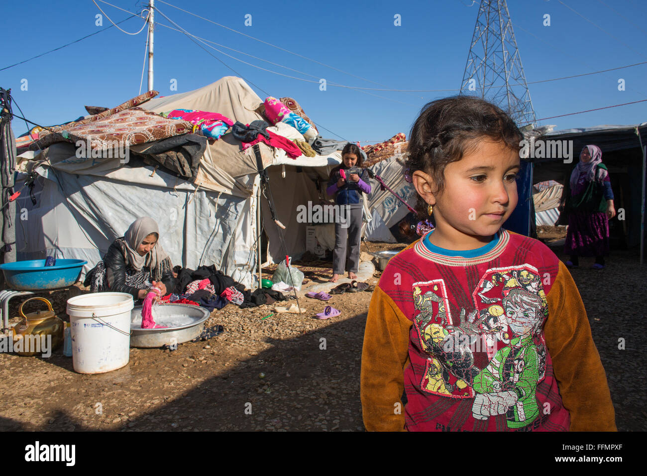 Woman displaced war in tent hi-res stock photography and images - Alamy