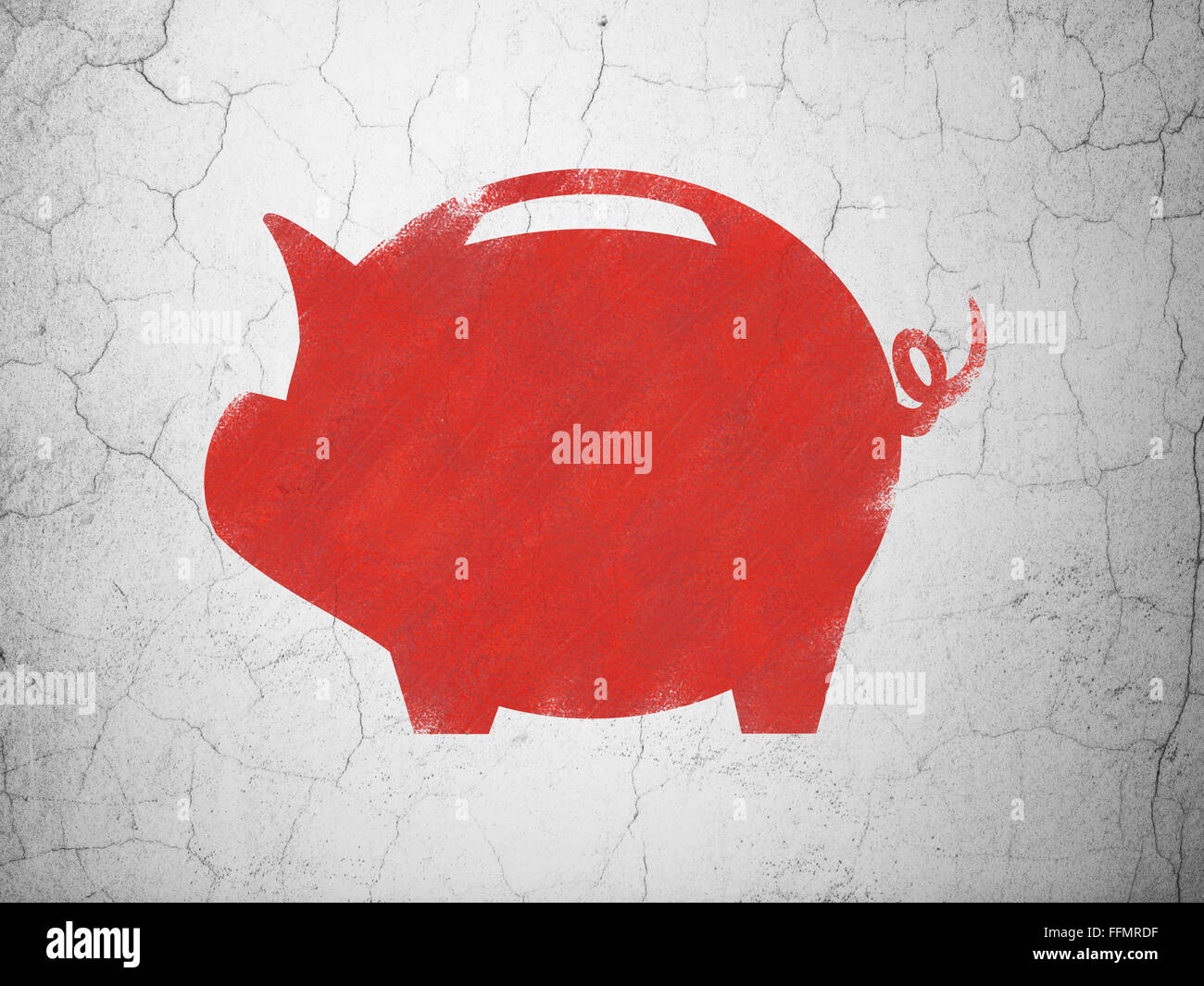Currency concept: Money Box on wall background Stock Photo - Alamy