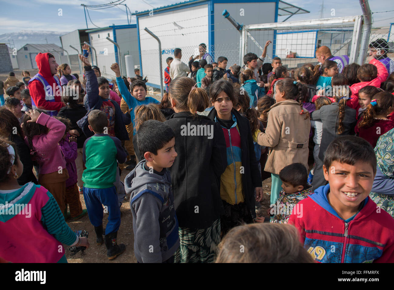 Primary school in Arbat refugee camp, Northern Iraq Stock Photo - Alamy