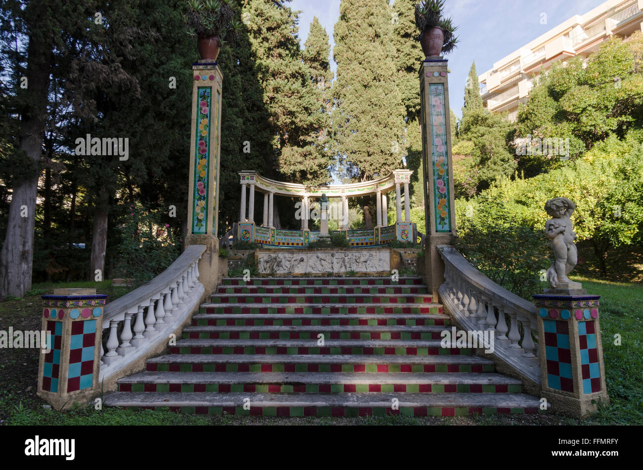 Fontana, Rosa garden, Menton, PACA, France Stock Photo - Alamy