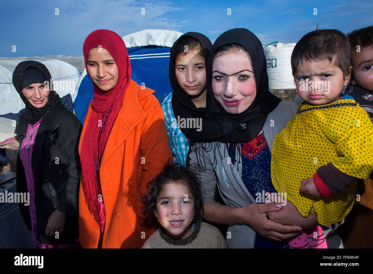 Displaced people in a refugee camp in Northern Iraq Stock Photo - Alamy