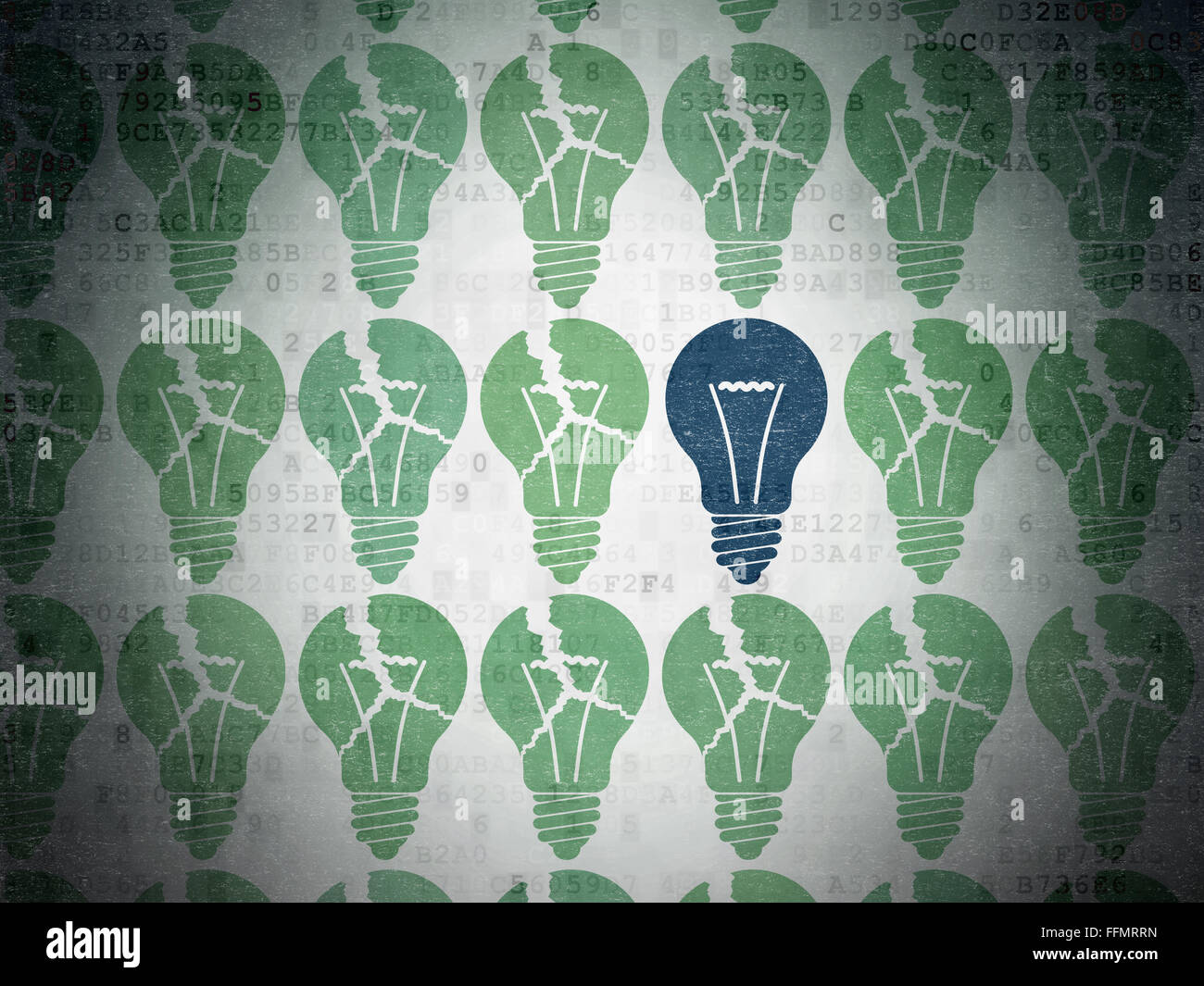 Finance concept: light bulb icon on Digital Paper background Stock ...