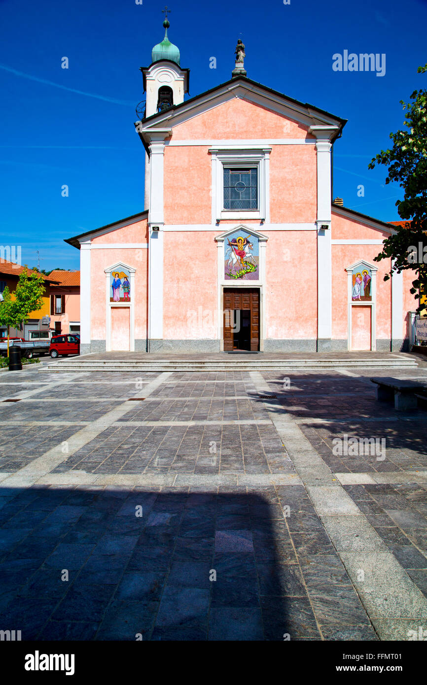 abstract mornago in italy varese the old wall terrace church watch bell ...