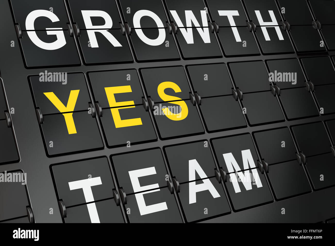 Business concept: Yes on airport board background Stock Photo - Alamy