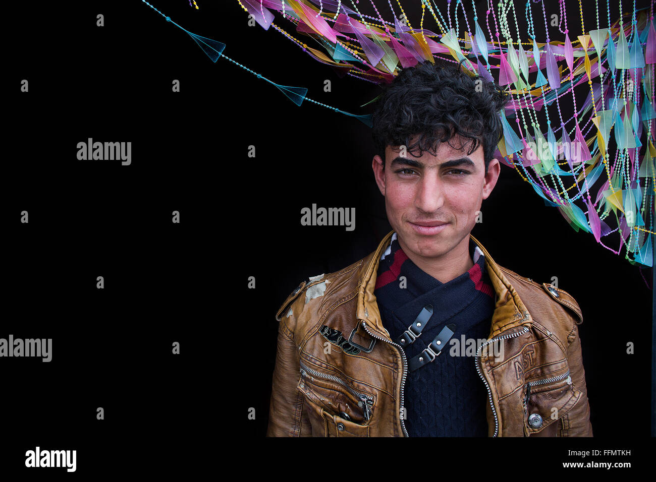 refugee man in Arbat refugee camp in Northern Iraq Stock Photo - Alamy