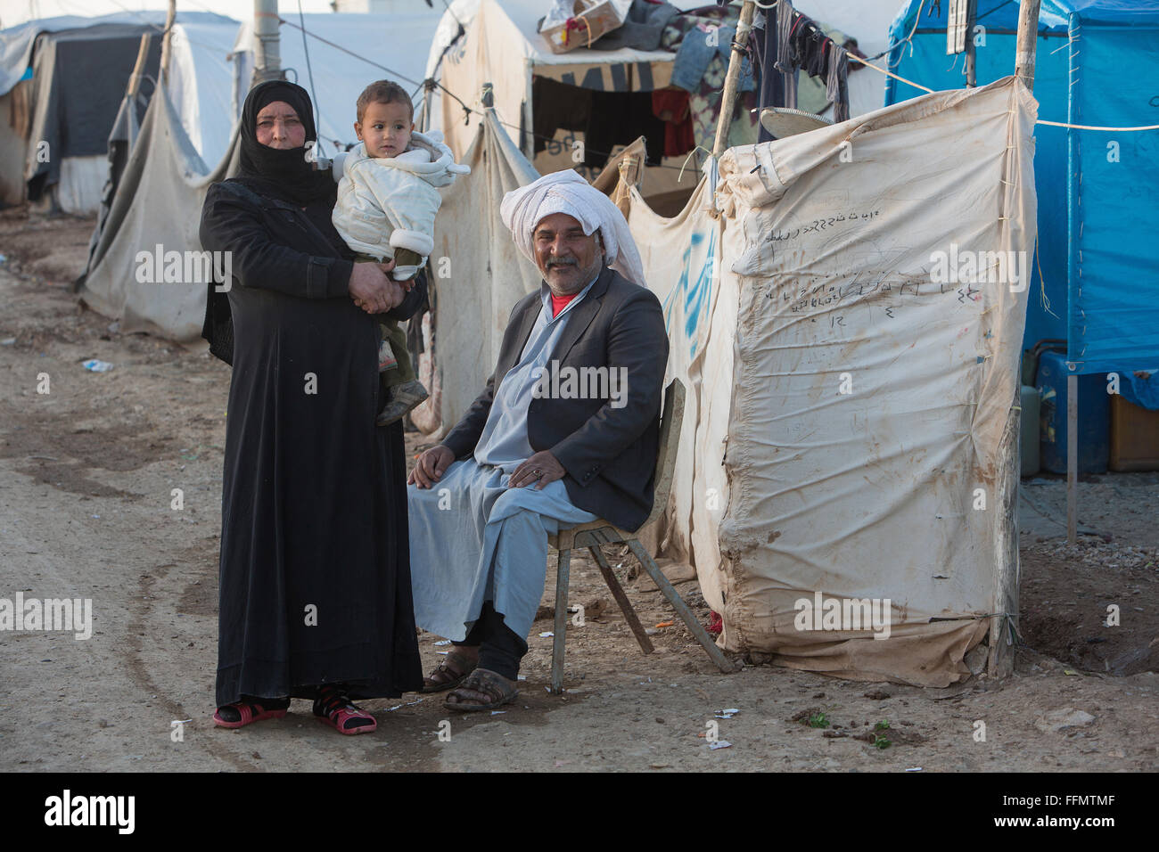 Displaced people in a refugee camp in Northern Iraq Stock Photo - Alamy
