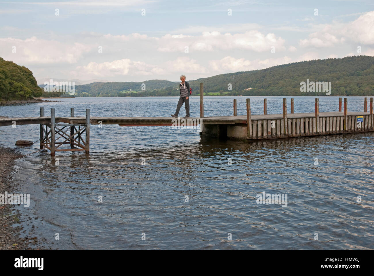 Woman Lake Jetty Lake District High Resolution Stock Photography and ...