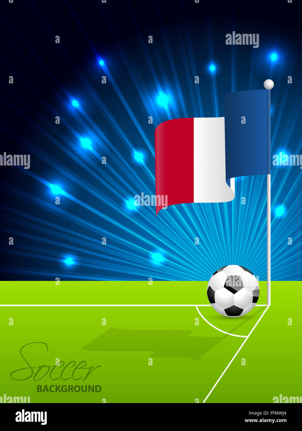 French corner flag hi-res stock photography and images - Alamy