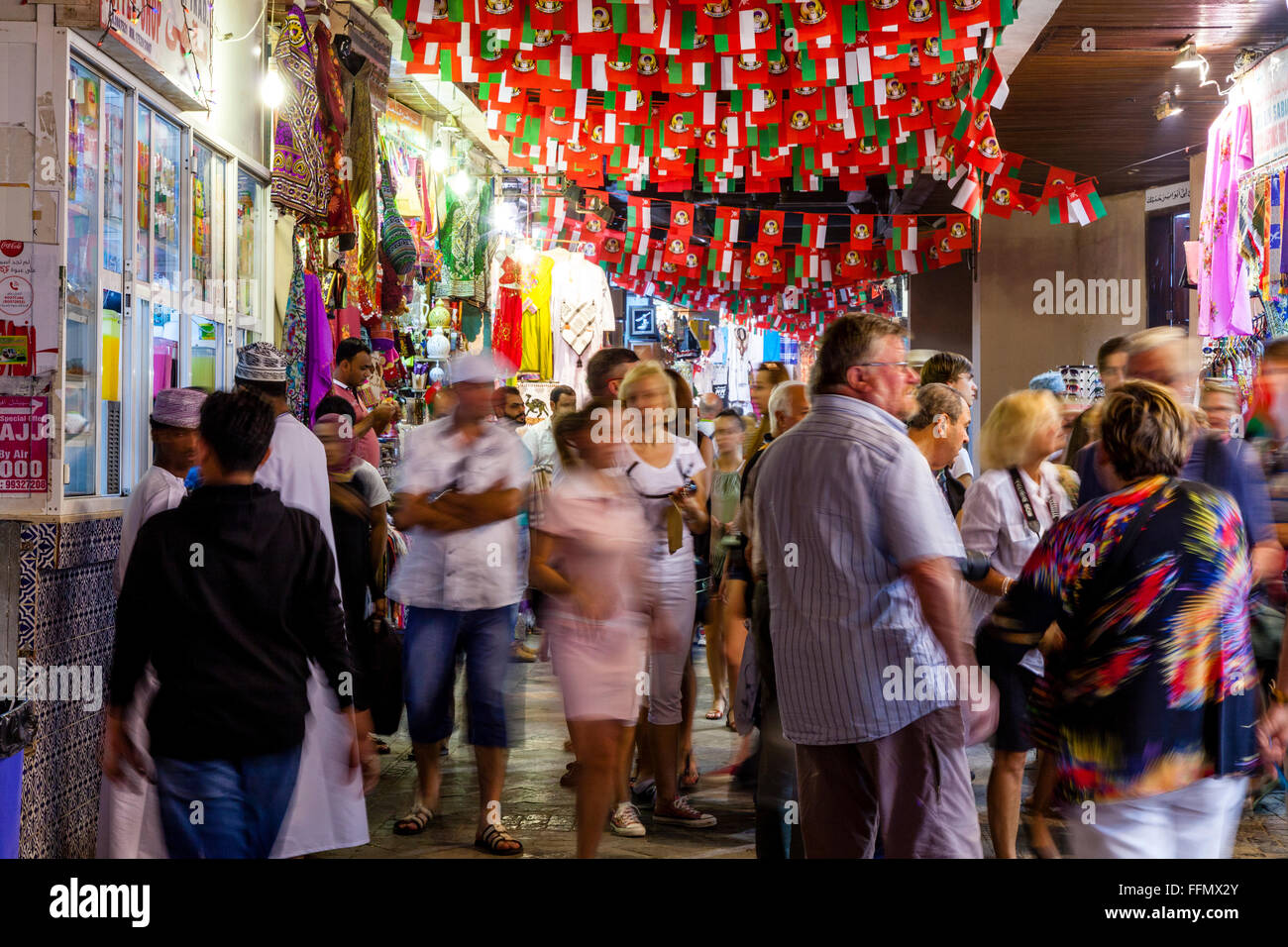 Tourists Shopping In The Muttrah Souk (Al Dhalam), Muttrah, Muscat ...