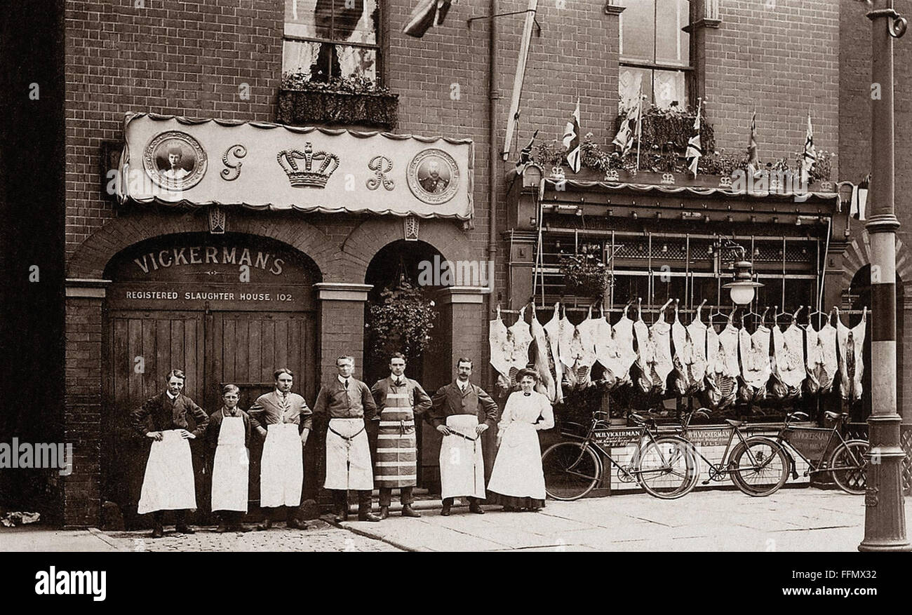 Vickermans Butcher - Hull Newland Avenue Shop - Vintage postcard - 1900 ...