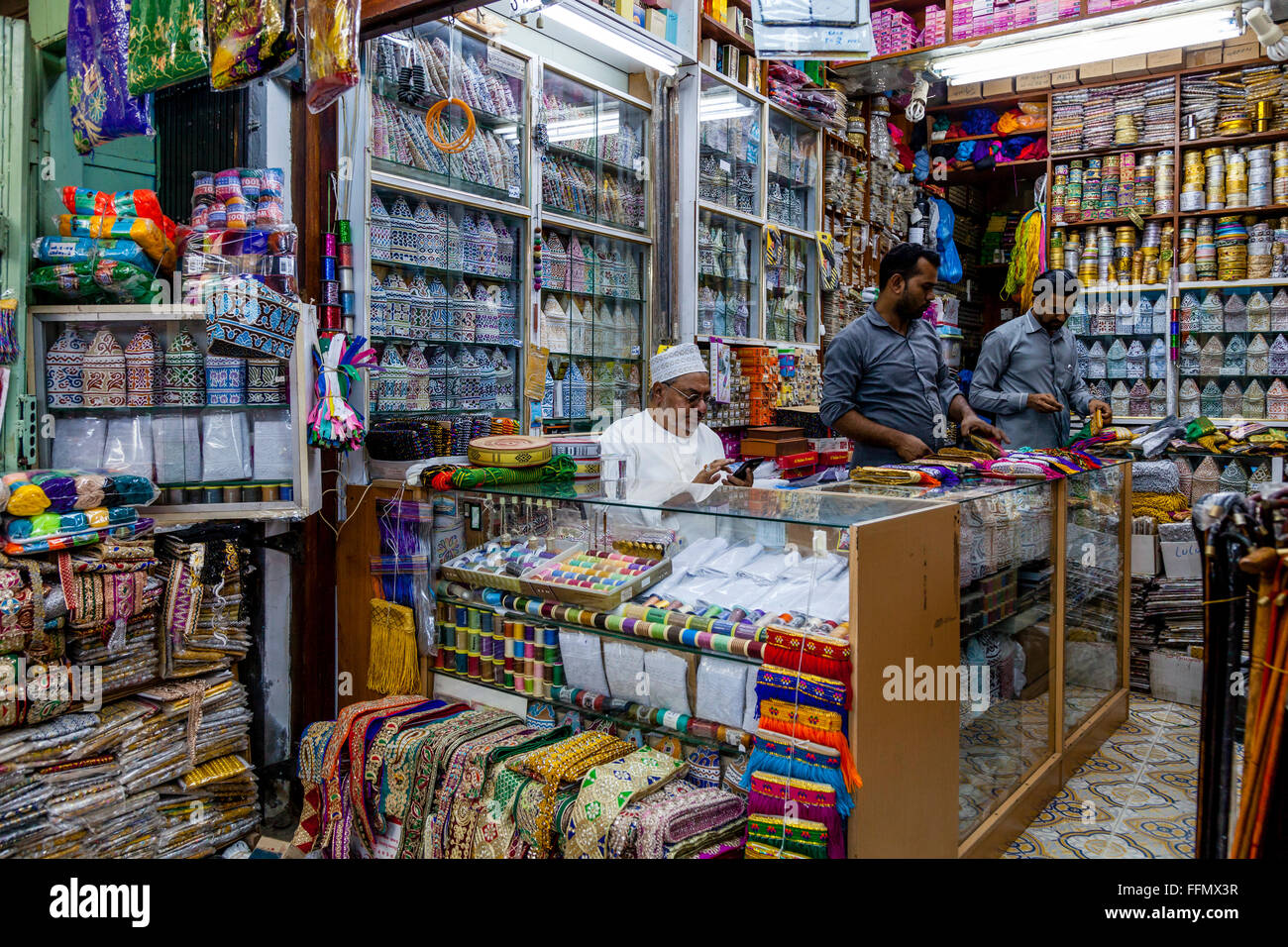 Traditional Kummas (Hats) and Garments For Sale In The Muttrah Souk (Al ...
