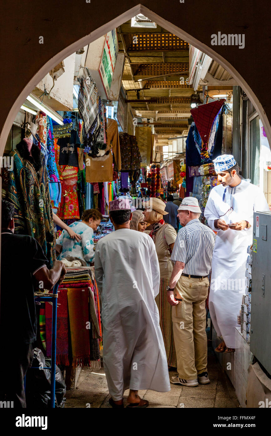 Elderly Tourists Shopping In The Muttrah Souk (Al Dhalam), Muttrah ...