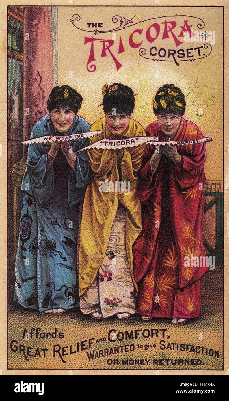the Tricora Corset - Vintage postcard - 1900 Stock Photo - Alamy
