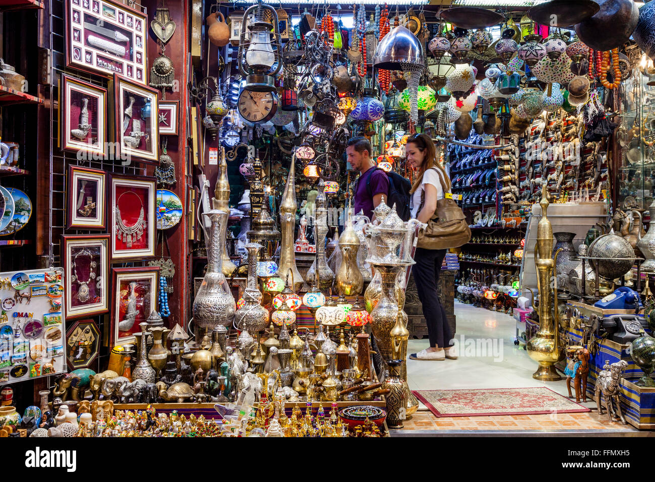 Tourists Shopping In The Muttrah Souk (Al Dhalam), Muttrah, Muscat ...