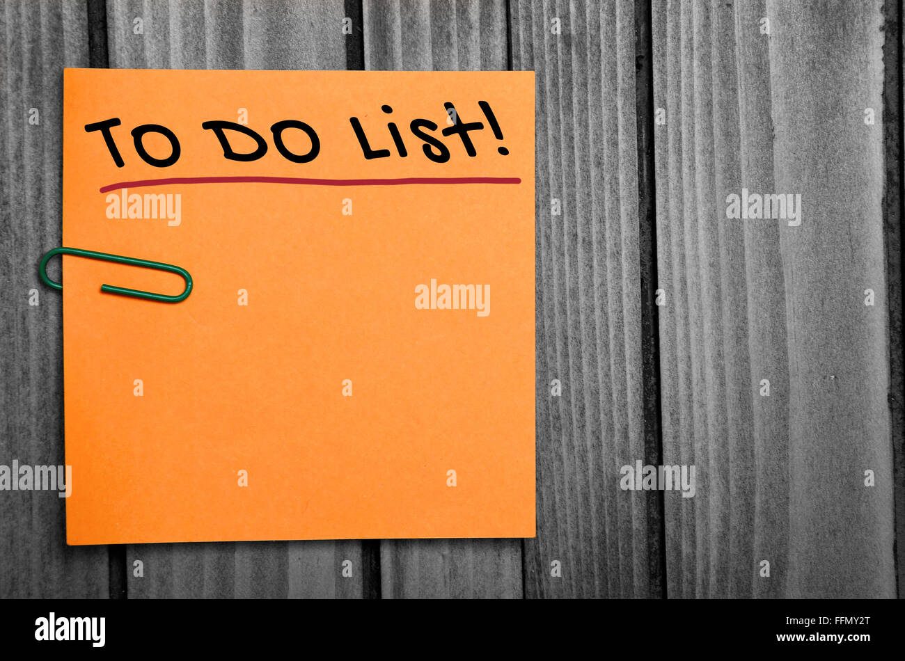 To do list word on orange notes Stock Photo - Alamy