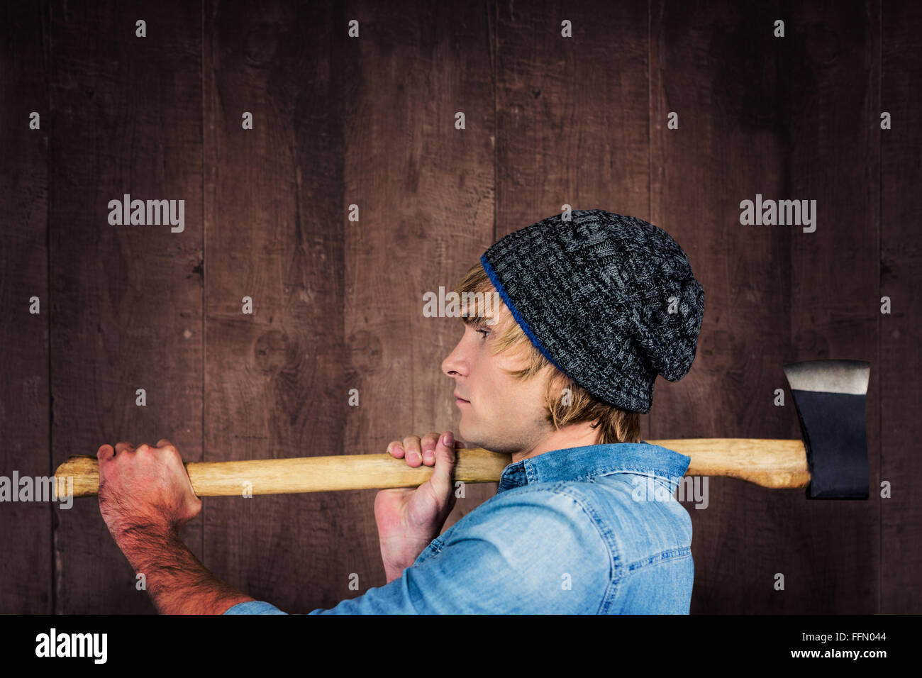 Man posing with axe hi-res stock photography and images - Alamy