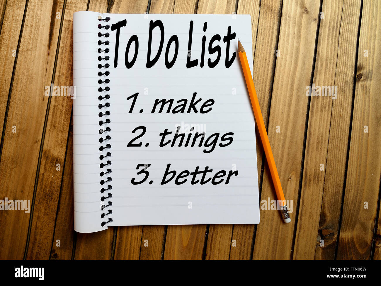 To do list word on notepad Stock Photo - Alamy