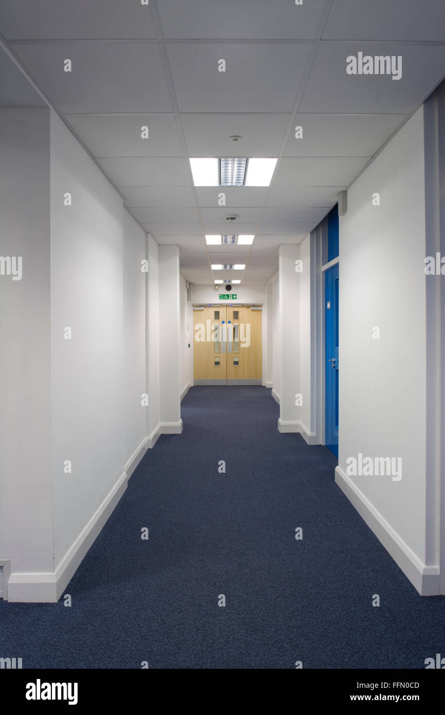 Modern office corridor Stock Photo - Alamy