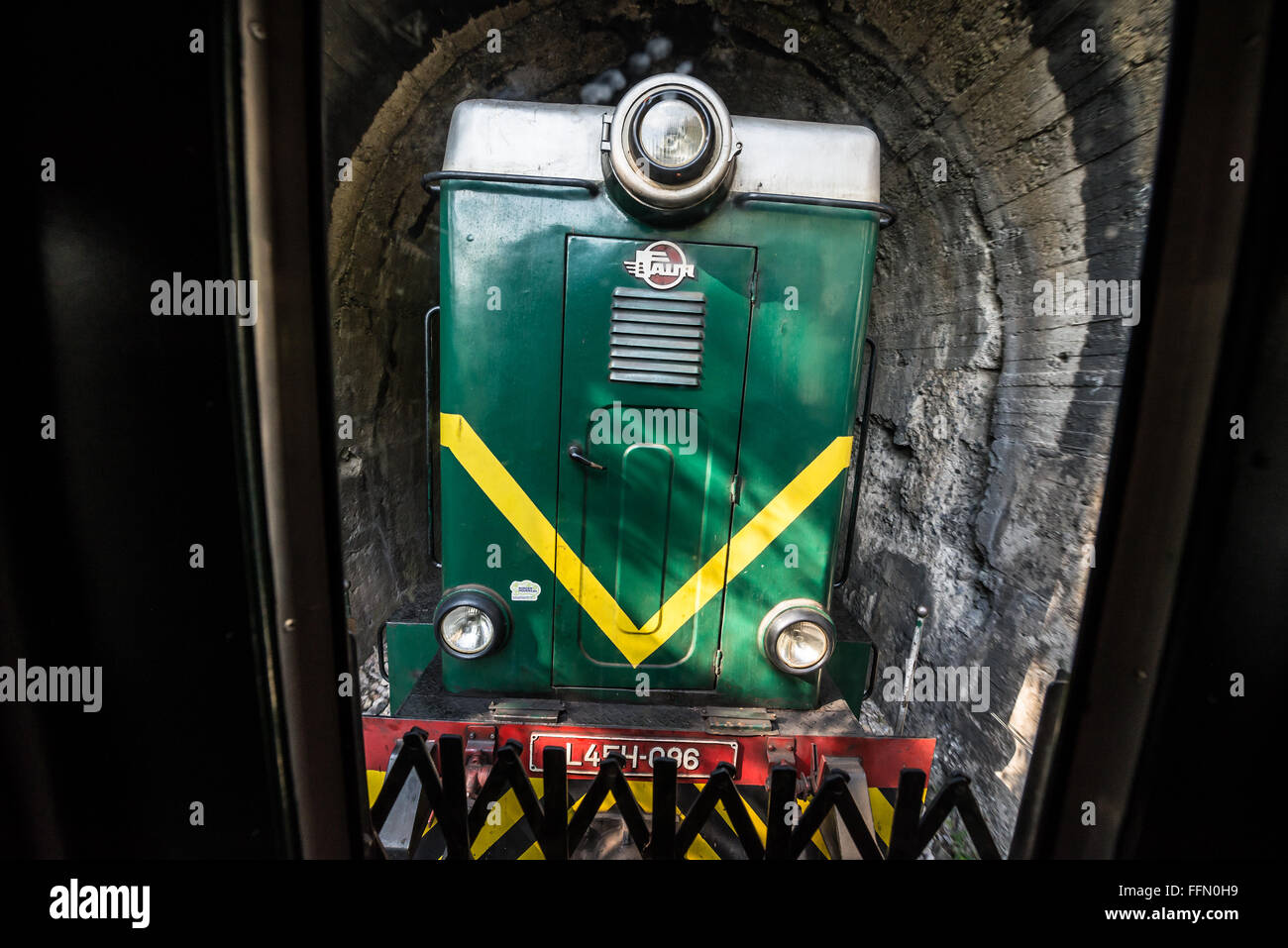 FAUR diesel locomotive L45H-096 from 1987 of Sargan Eight narrow-gauge ...