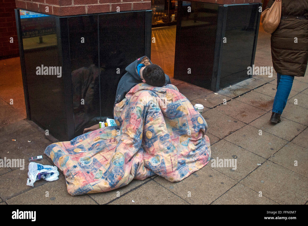 London,UK,16 February 2016,Street sleepers West End London.People ...
