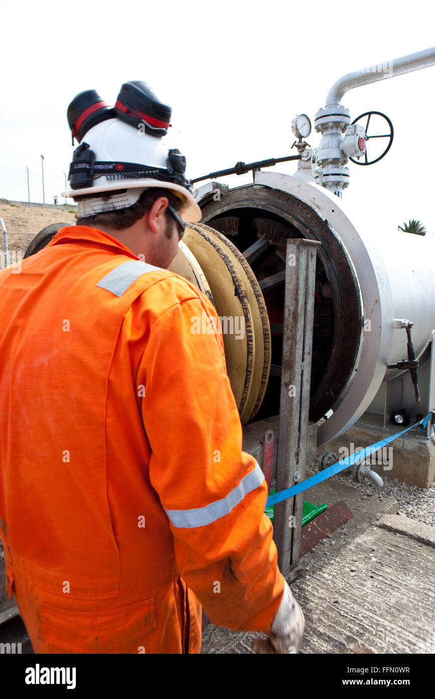 Pipeline inspection, Pigging Stock Photo - Alamy