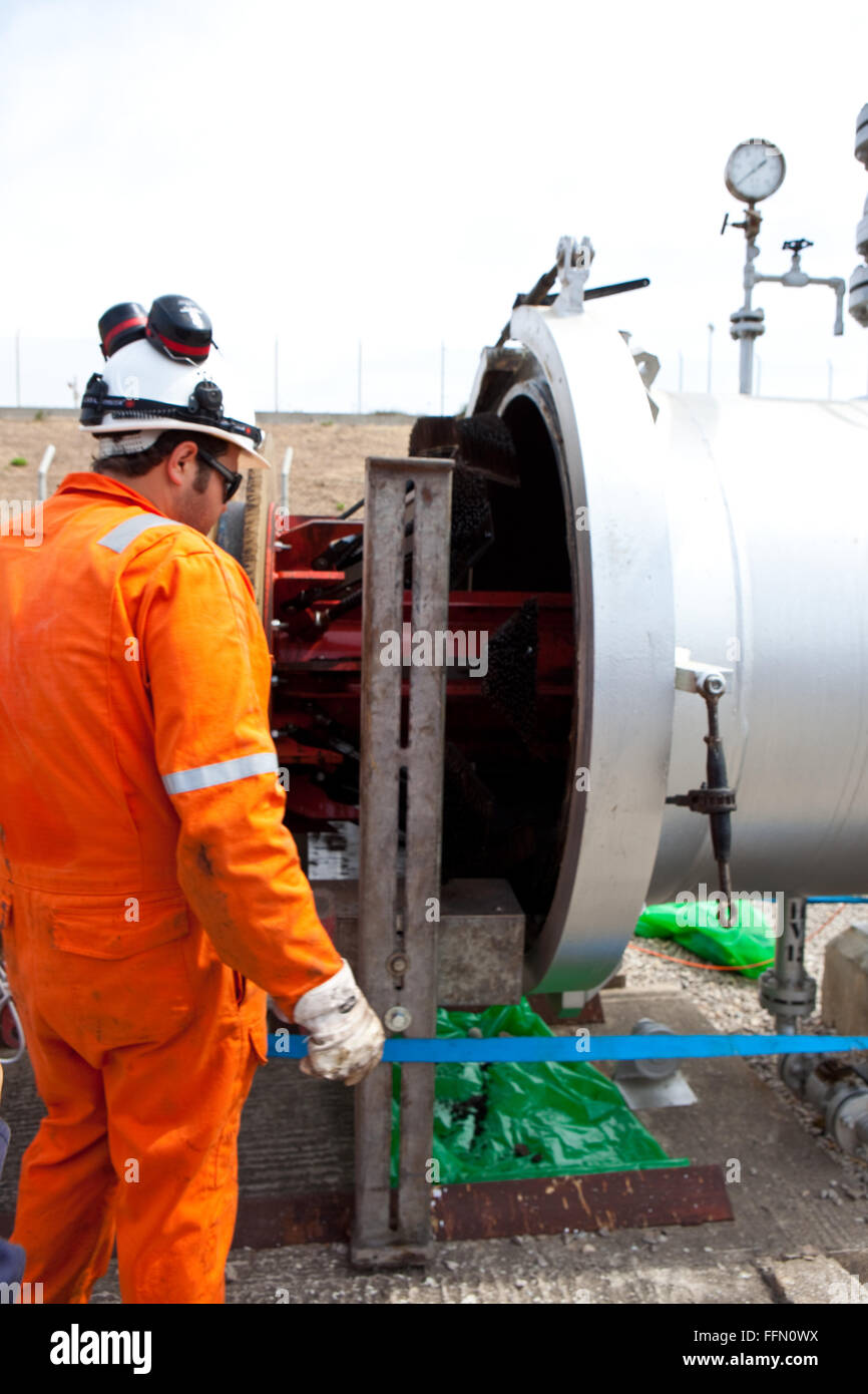 Pipeline inspection, Pigging Stock Photo - Alamy