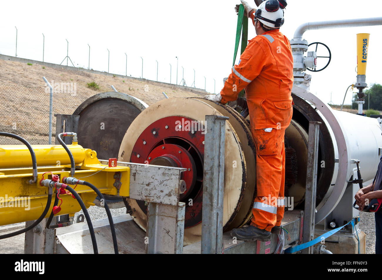Pipeline inspection, Pigging Stock Photo - Alamy
