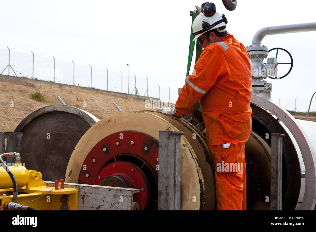 Pipeline inspection, Pigging Stock Photo - Alamy