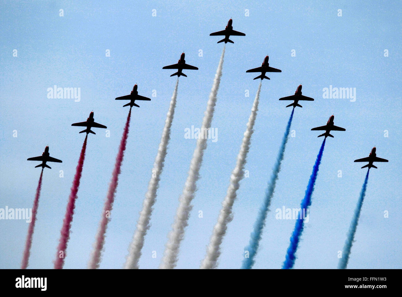 The Red Arrows, officially known as the Royal Air Force Aerobatic Team ...