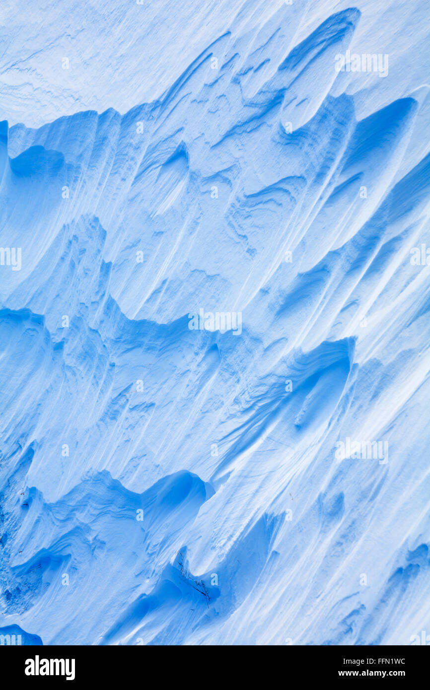Abstract blue snow texture and patterns Stock Photo - Alamy
