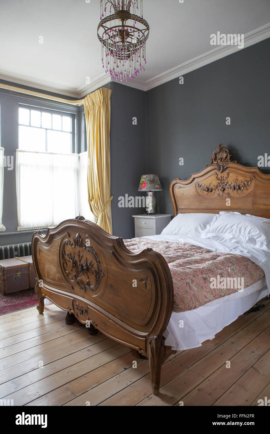 Artist Alice Instone's house in Clapham, London. The master bedroom on ...