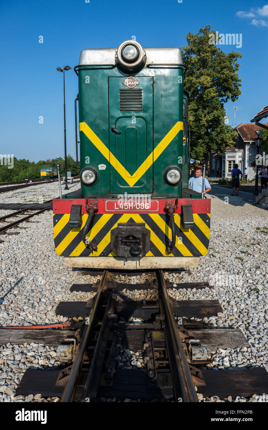 FAUR diesel locomotive L45H-096 of Sargan Eight narrow-gauge heritage ...