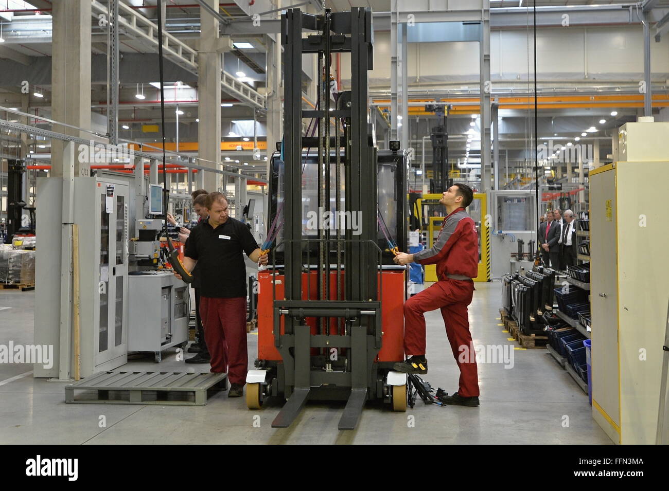 Ceremonial opening of new production hall of German group KION in ...