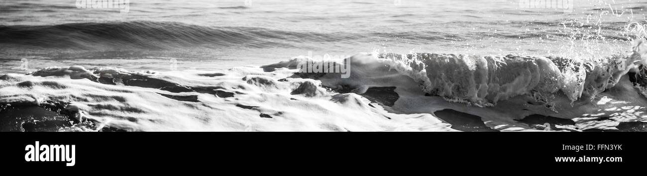 sea water waves winter left cold ice swell sea Kent beach tide Stock ...