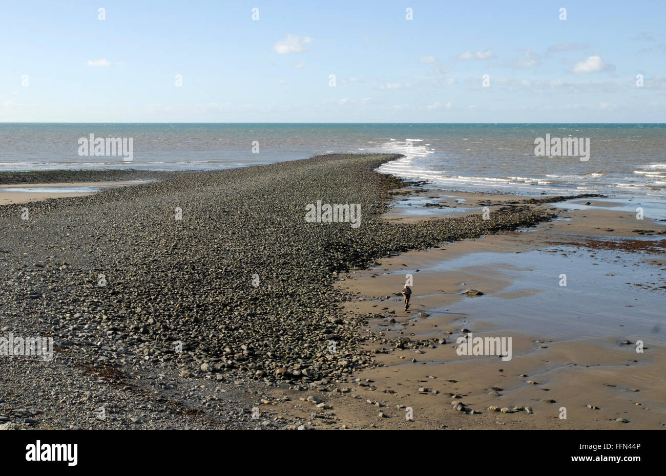 The causeway known as Sarn Cynfelin at Wallog on the Ceredigion Coastal ...