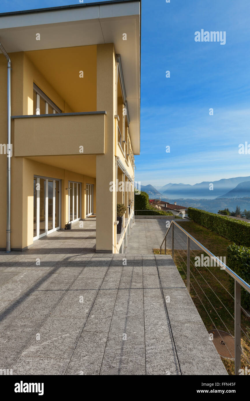 architecture, exterior of a modern building, perspective view Stock ...