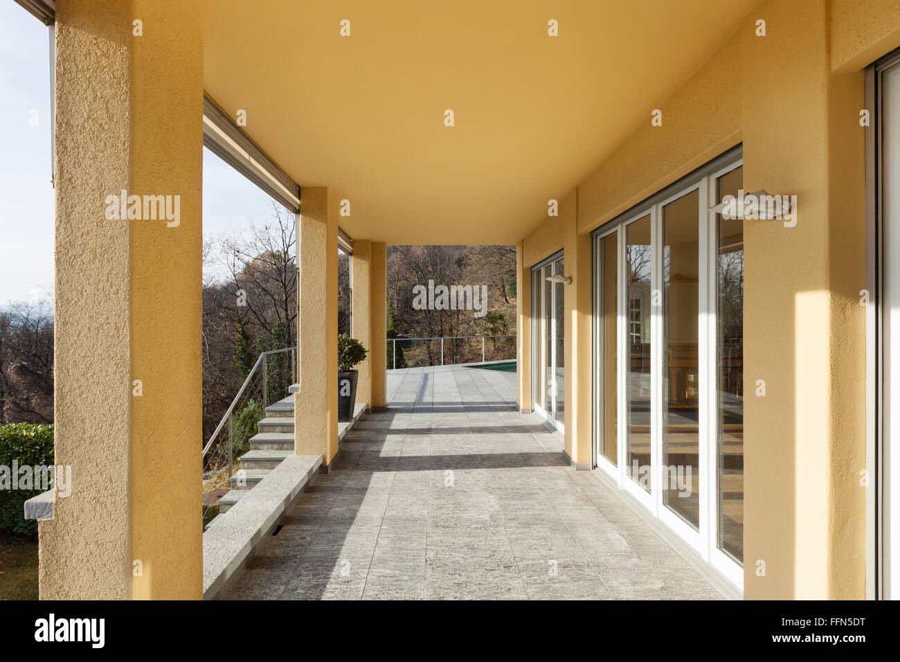 architecture, porch of a modern building, outdoor Stock Photo - Alamy