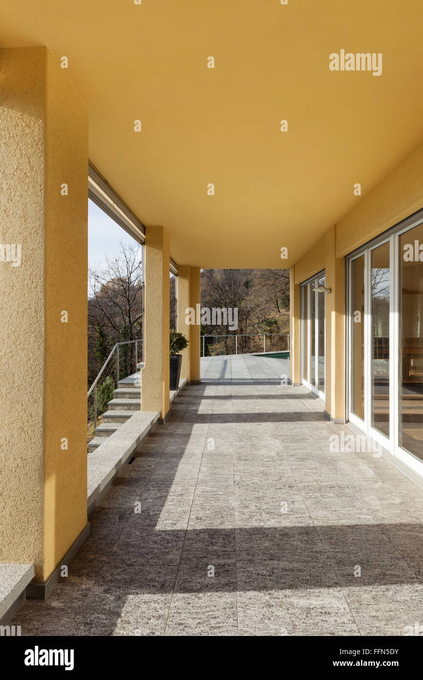 architecture, porch of a modern building, outdoor Stock Photo - Alamy