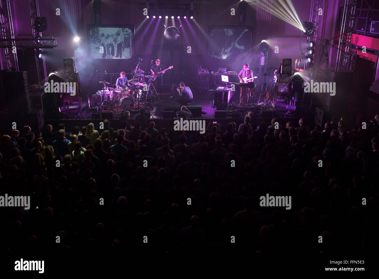 British band, Public Service Broadcasting playing OPEN in Norwich ...
