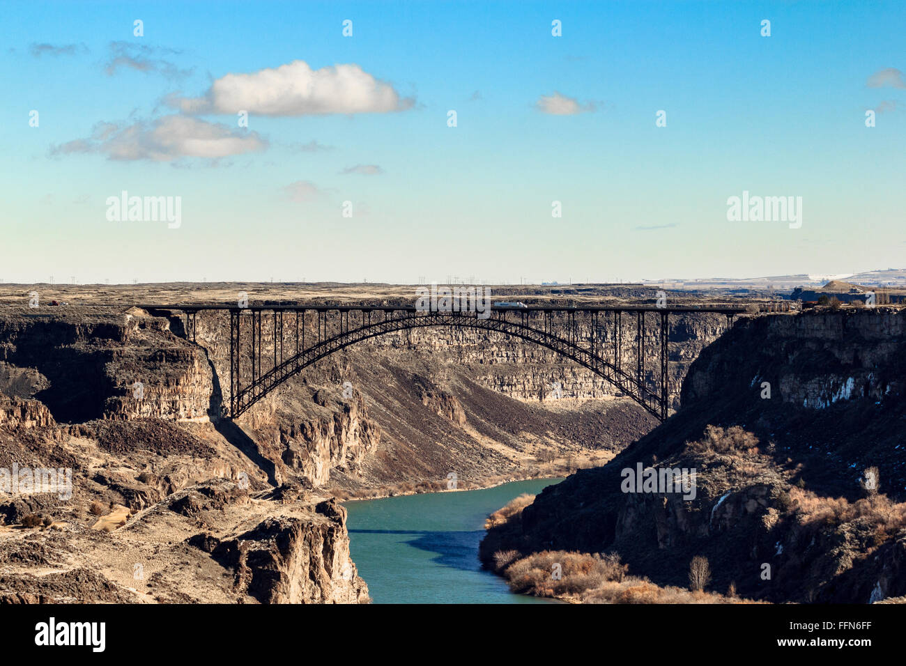 Perrine bridge spanning the Snake River Canyon Stock Photo - Alamy