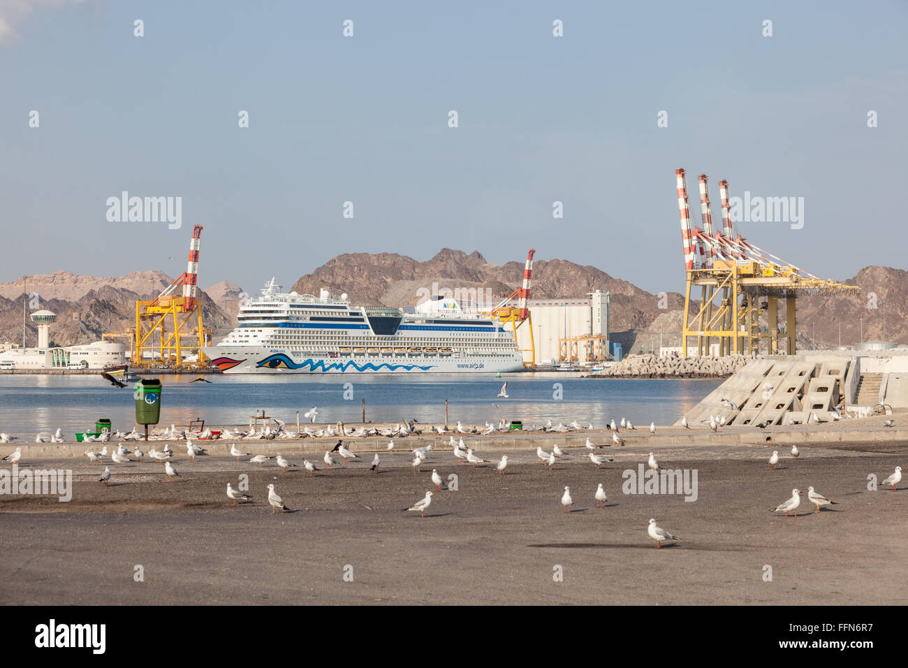 AIDA Stella cruise liner in Muscat, Oman Stock Photo - Alamy